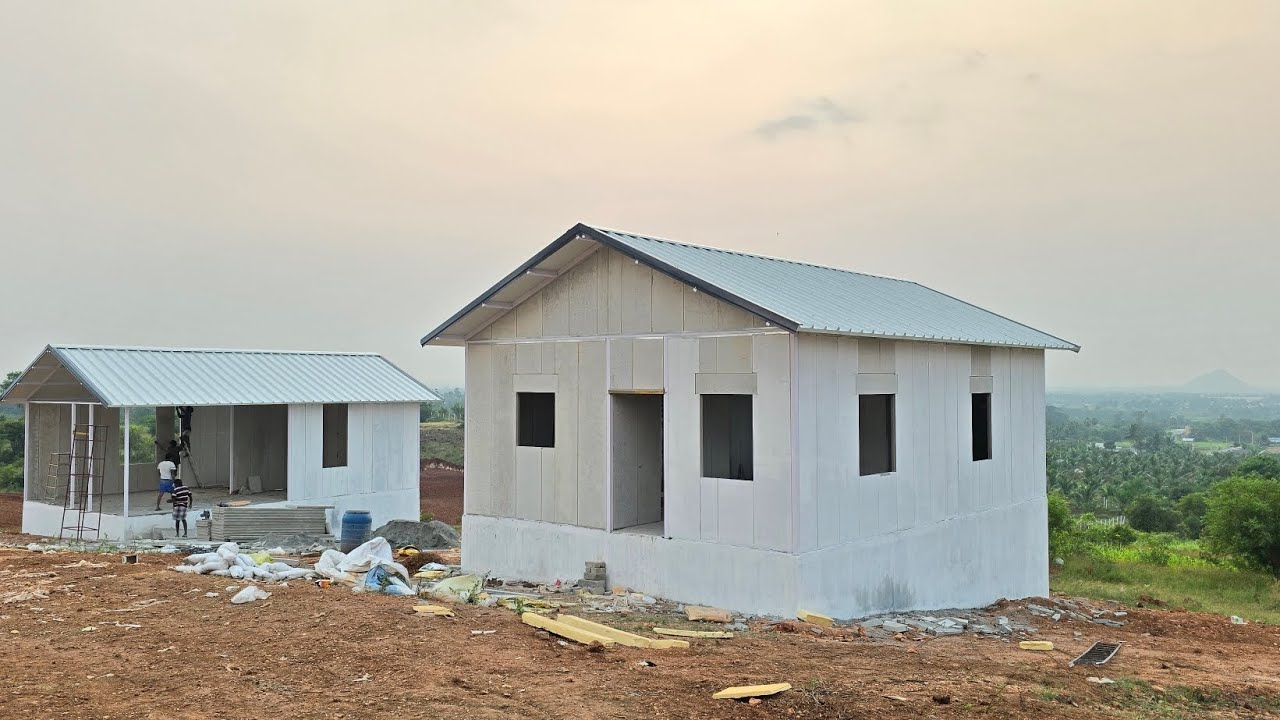 aerocon panel house and puff Panel roofing sheet construction ...