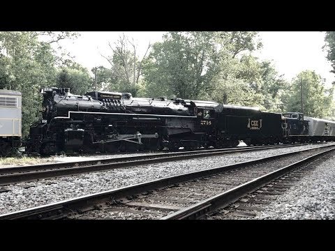 RARE STEAM LOCOMOTIVE MOVE! 3 Louisville Kentucky Trains! CSX & RJ ...