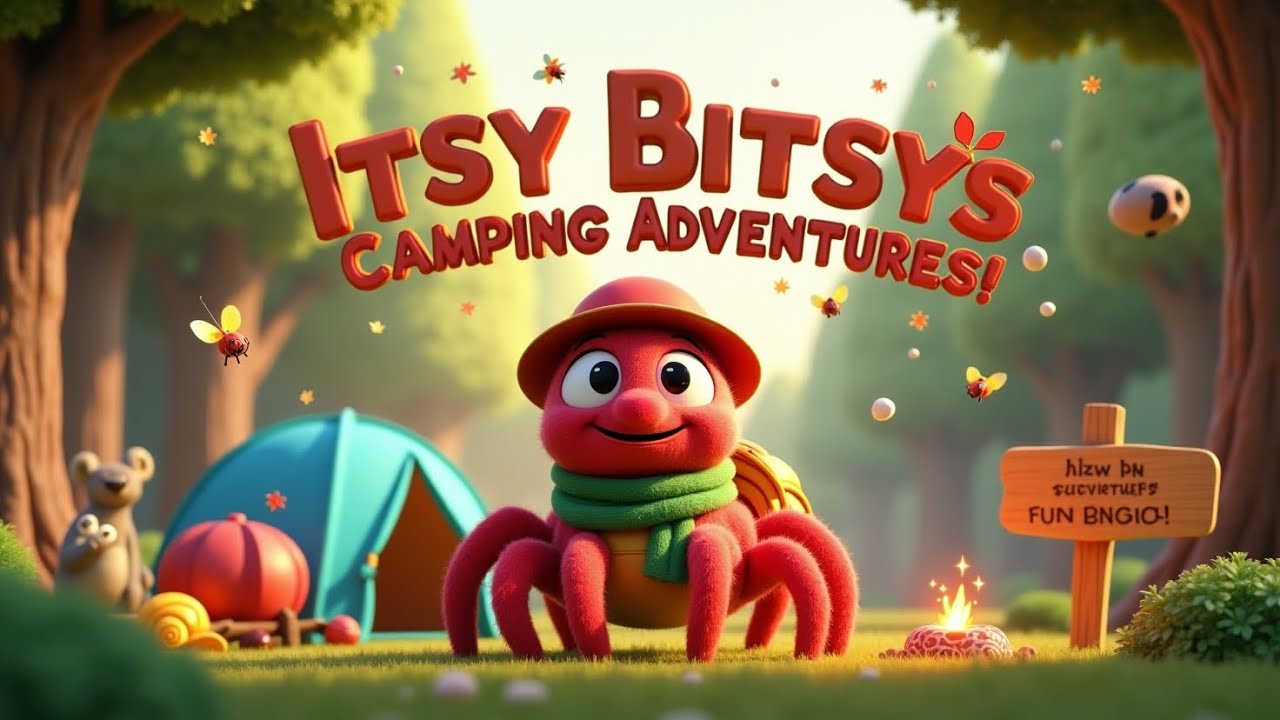 🕷️ Itsy Bitsy Spider’s Adventure! | Fun Nursery song for Kids with Rain ...