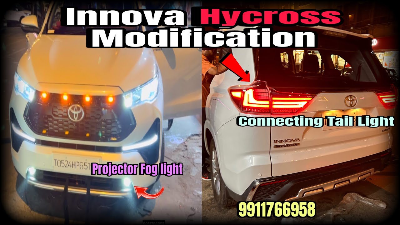 Innova Hycross Modified || Connecting Tail Light 🔥|| Baby Seat ...