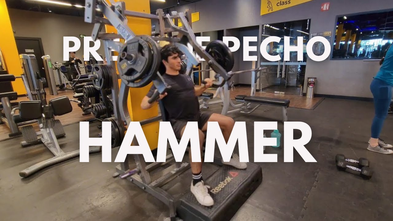 Press de pecho Hammer (máquina con discos) - YouTube