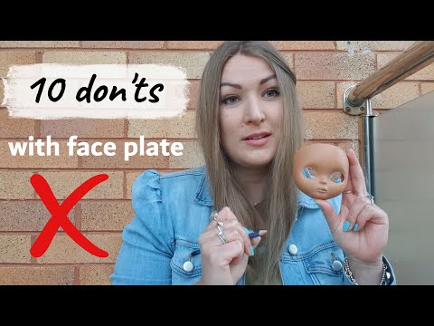Blythe Face Plate - carving and makeup tips - YouTube