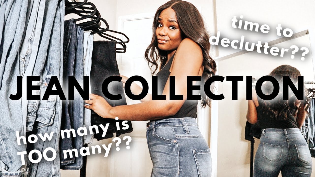 MY JEANS COLLECTION | Trying on ALL of My Jeans & Getting Rid of HALF ...