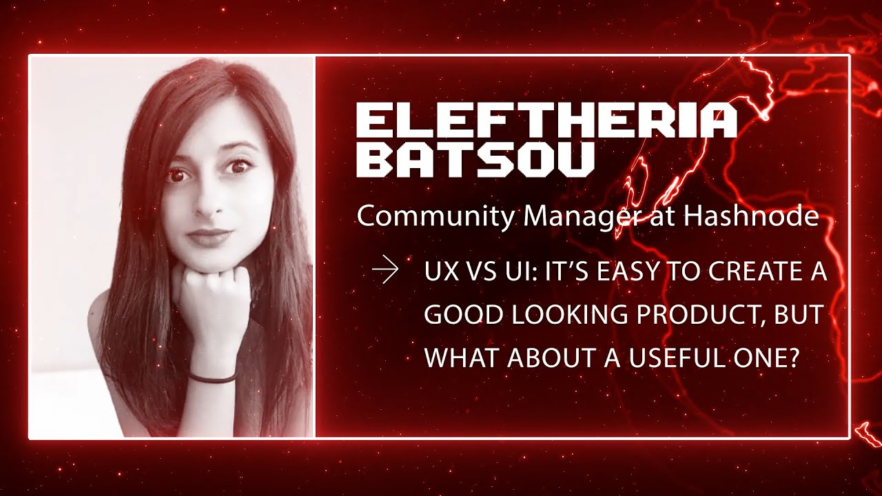 Eleftheria Batsou-UX vs UI: It’s easy to create a good looking product ...