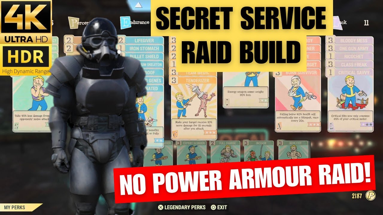 Non Power Armour Raid Build - Fallout 76 Gleaming Depths - YouTube
