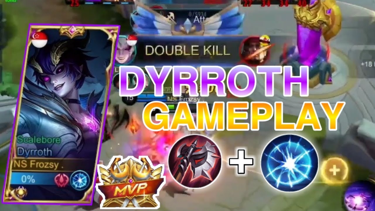 DYRROTH GAMEPLAY - Bloodlust Axe + Vengeance = AUTO MVP!? | Mobile ...