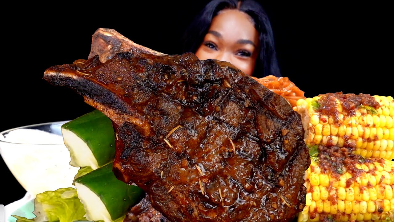 RIBEYE STEAK MUKBANG | ASMR MUKBANG | EATING SOUNDS| Steak Mukbang ...