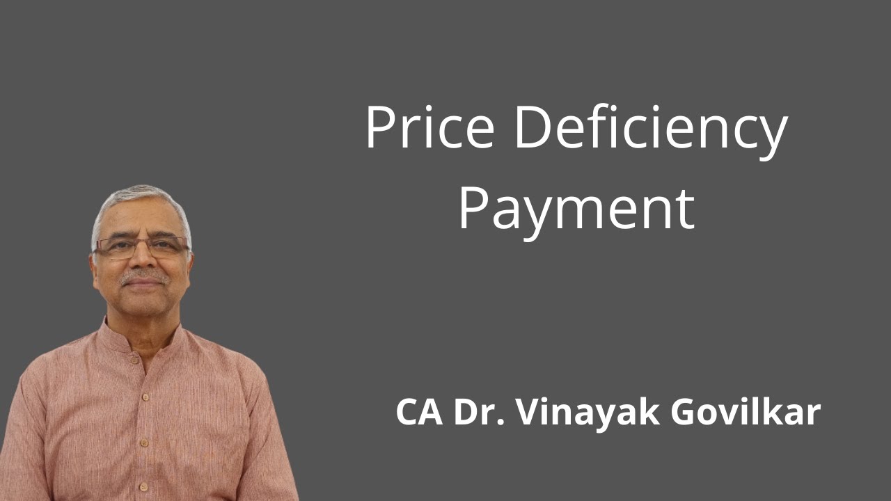 Price Deficiency Payment - YouTube