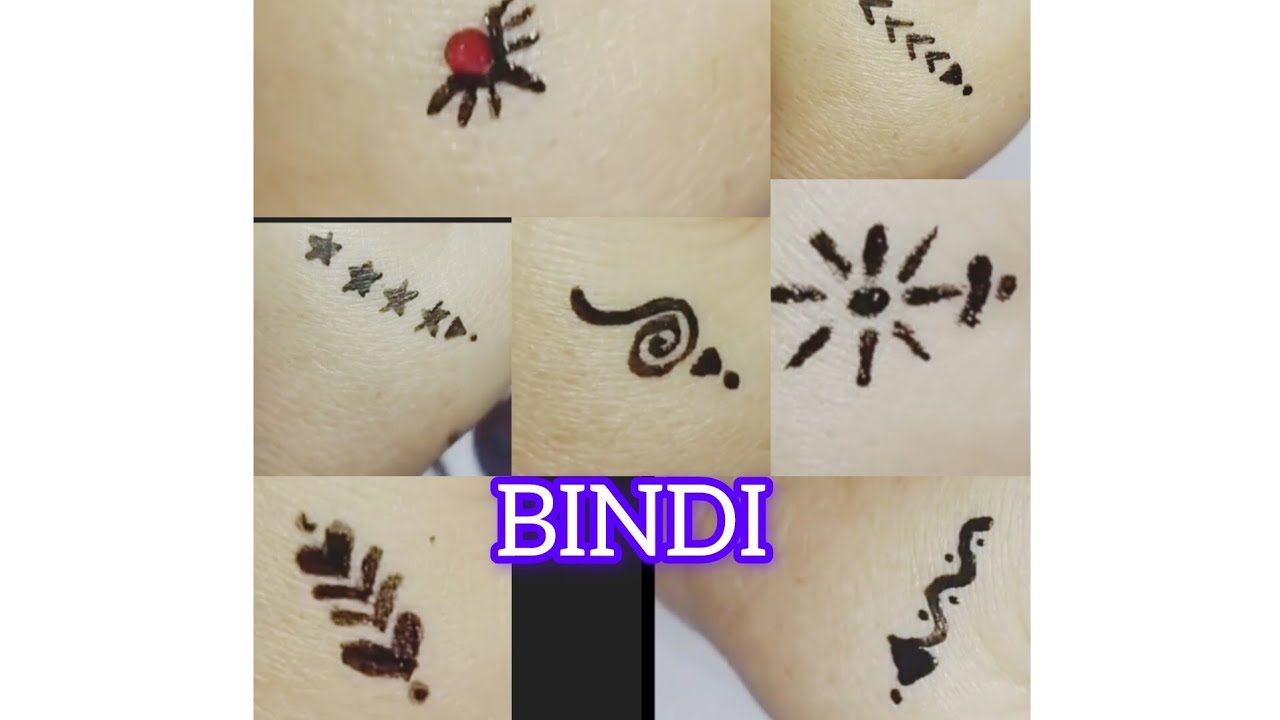TRADITIONAL 6 BINDI DESIGN IDEAS #garbabindi #bindi #dandiyamakeup # ...