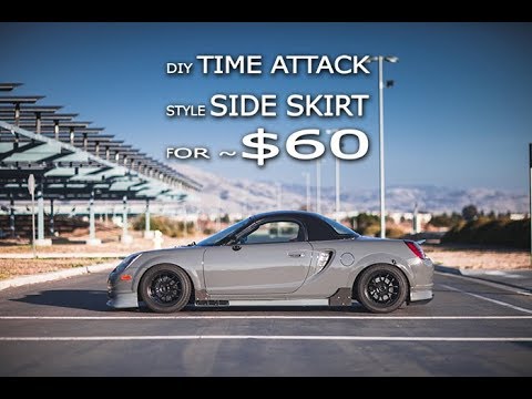 DIY Time Attack style side skirt with abs and carbon fiber sheet under ...
