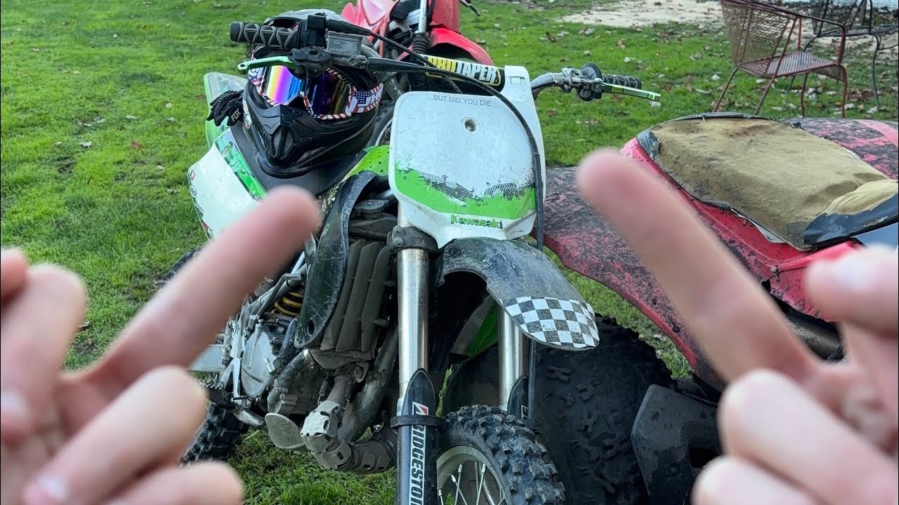 Raw riding 2008 kx100 - YouTube