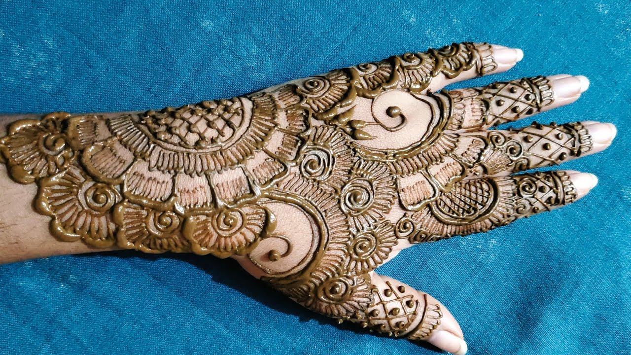 How To Make Easy Mehandi Design For Back Side||Aribic Mehandi Design ...