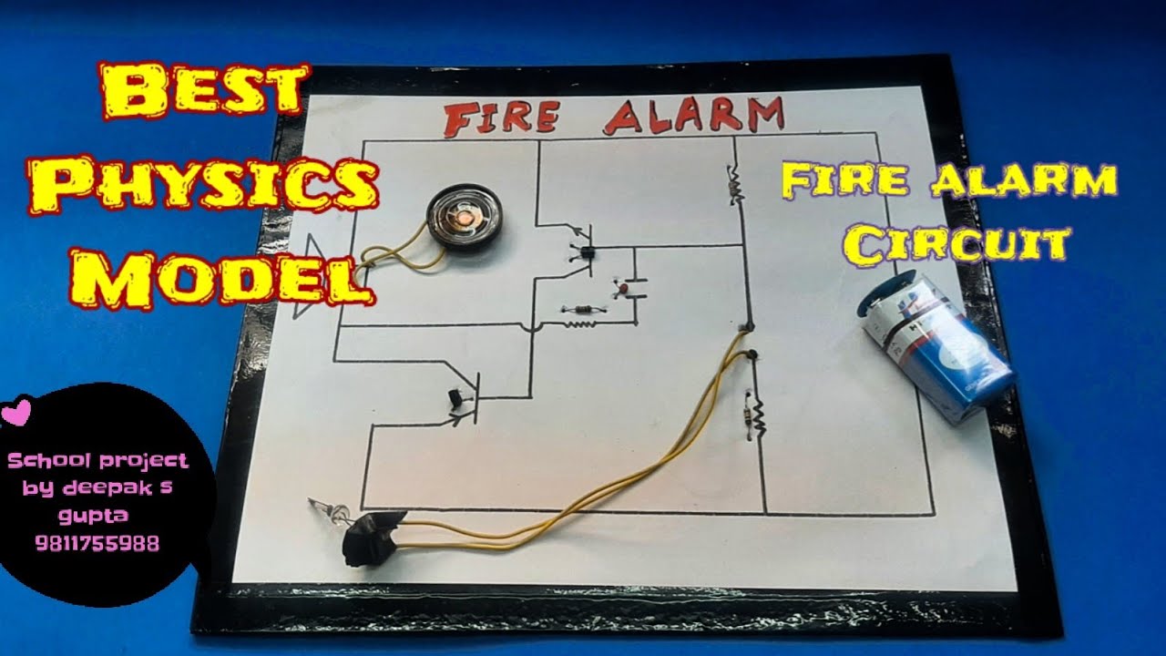 fire alarm model #schoolproject #class12project #physicsclass12 # ...
