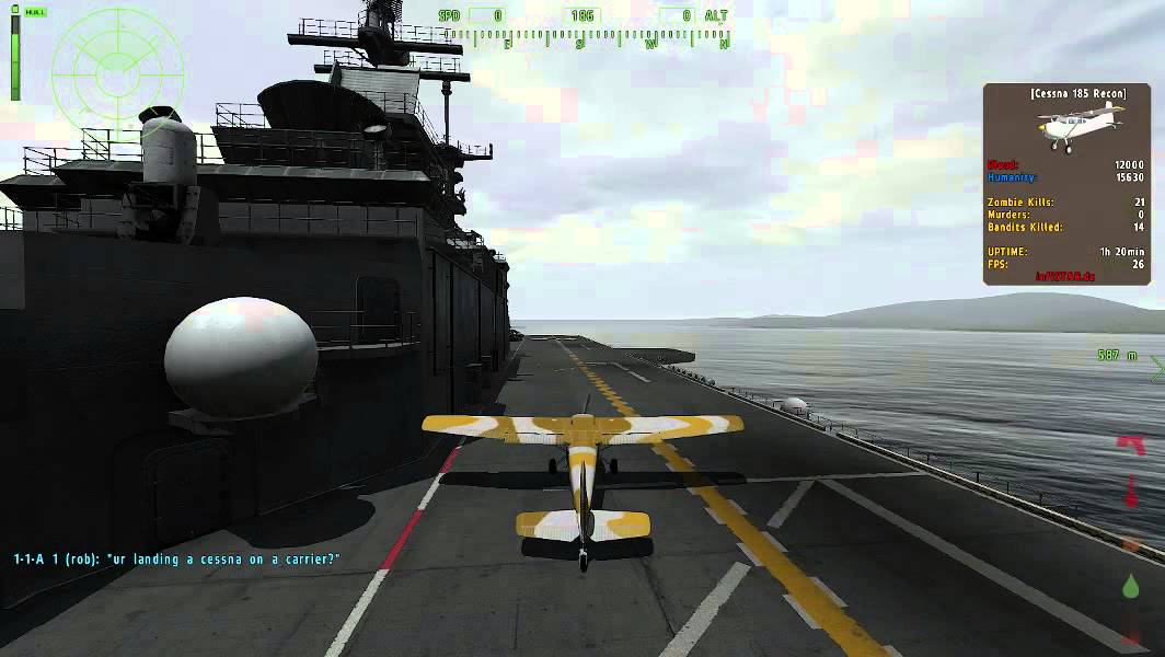 Dayz Epoch NAPF -Landing my Cessna on an Aircraft Carrier - YouTube