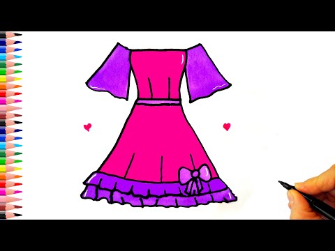 Çok Kolay Elbise Çizimi - Kolay Çizimler - Kolay Elbise Çizimleri