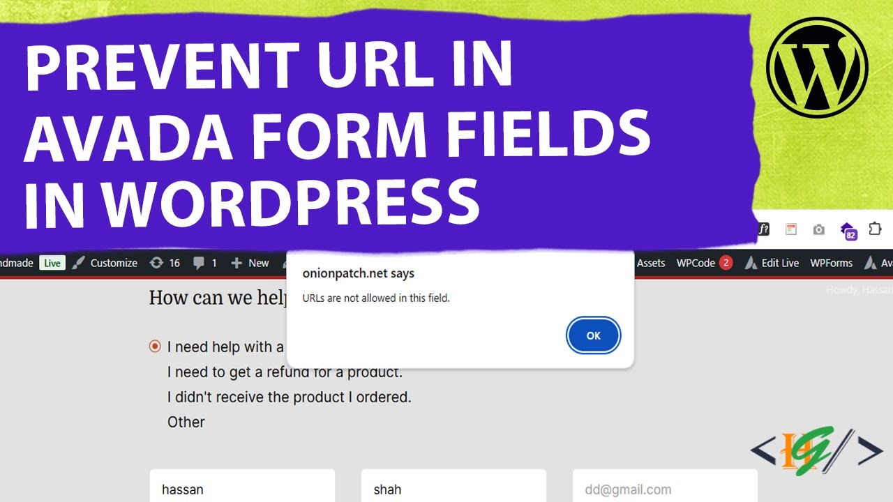 How To Block Url In Text And Textarea Fields Using Javascript In Avada 6403