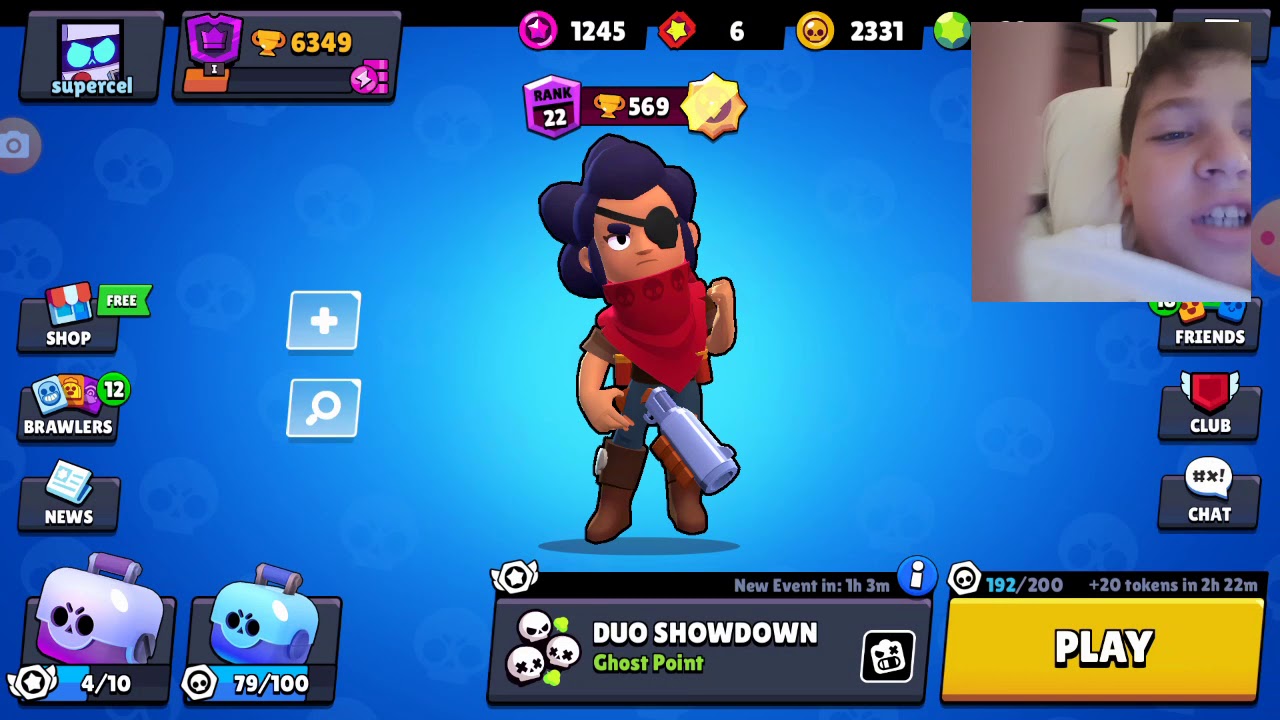 Face reveal brawl stars gameplay - YouTube