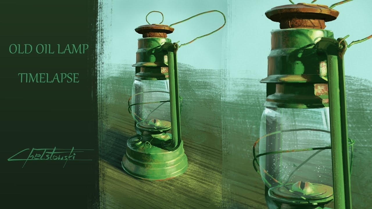 Oil Lamp | Digital study painting - YouTube