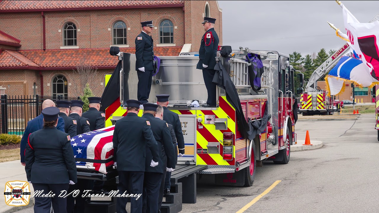 Travis Mahoney Elkhart Fire Dept Funeral - YouTube