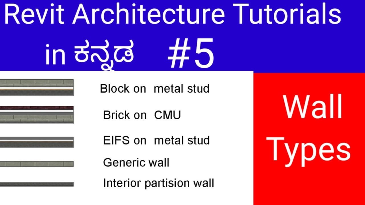 Wall types in Revit // wall in Revit // Revit Architecture tutorials ...