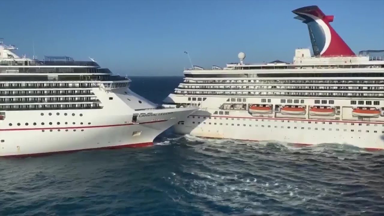 Carnival Cruise Ships Collide - YouTube