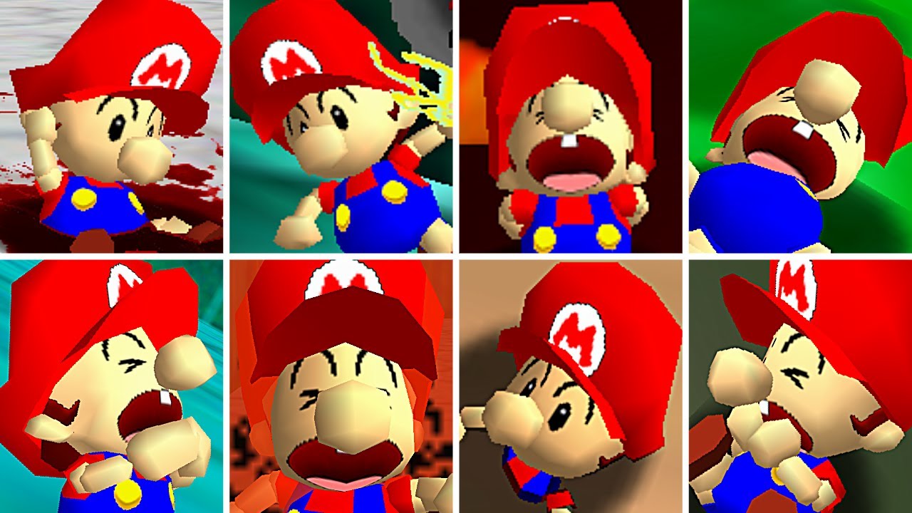 Baby Mario Death Animations - Super Mario 64 PC Port - YouTube