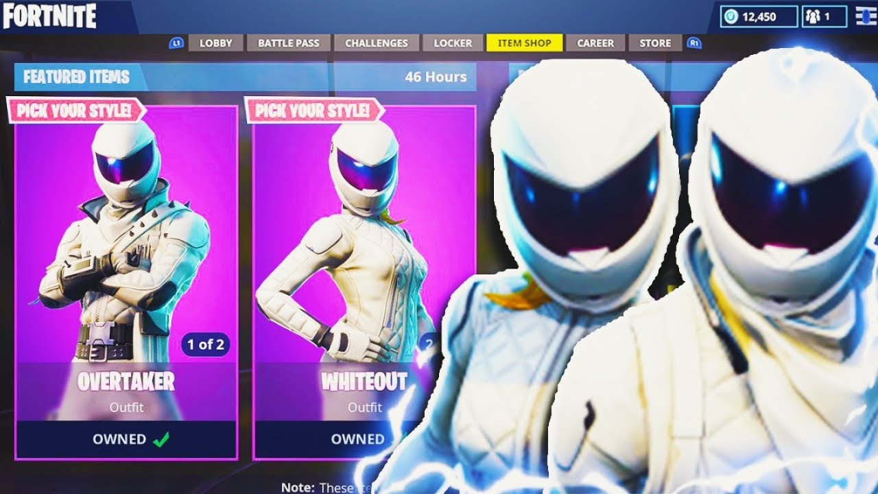 NEW "Whiteout + Overtaker" SKIN Gameplay in Fortnite! - NEW Fortnite ...