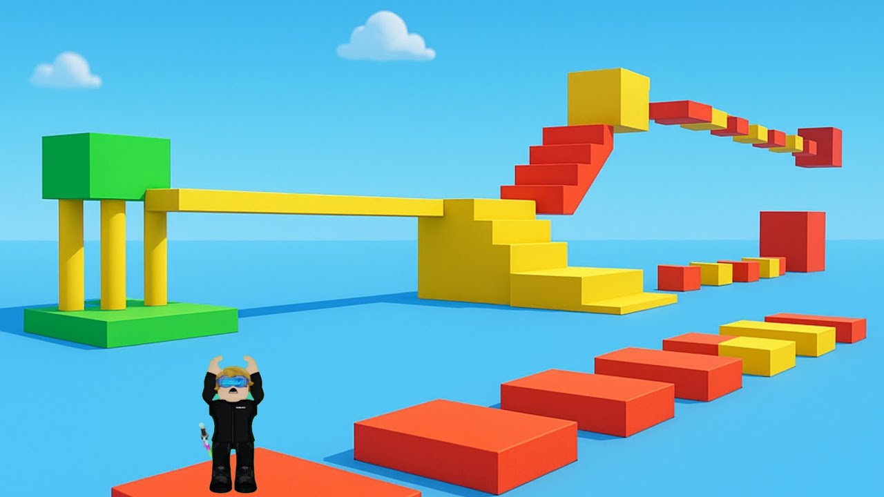 I did 100 stages in easy obby - YouTube