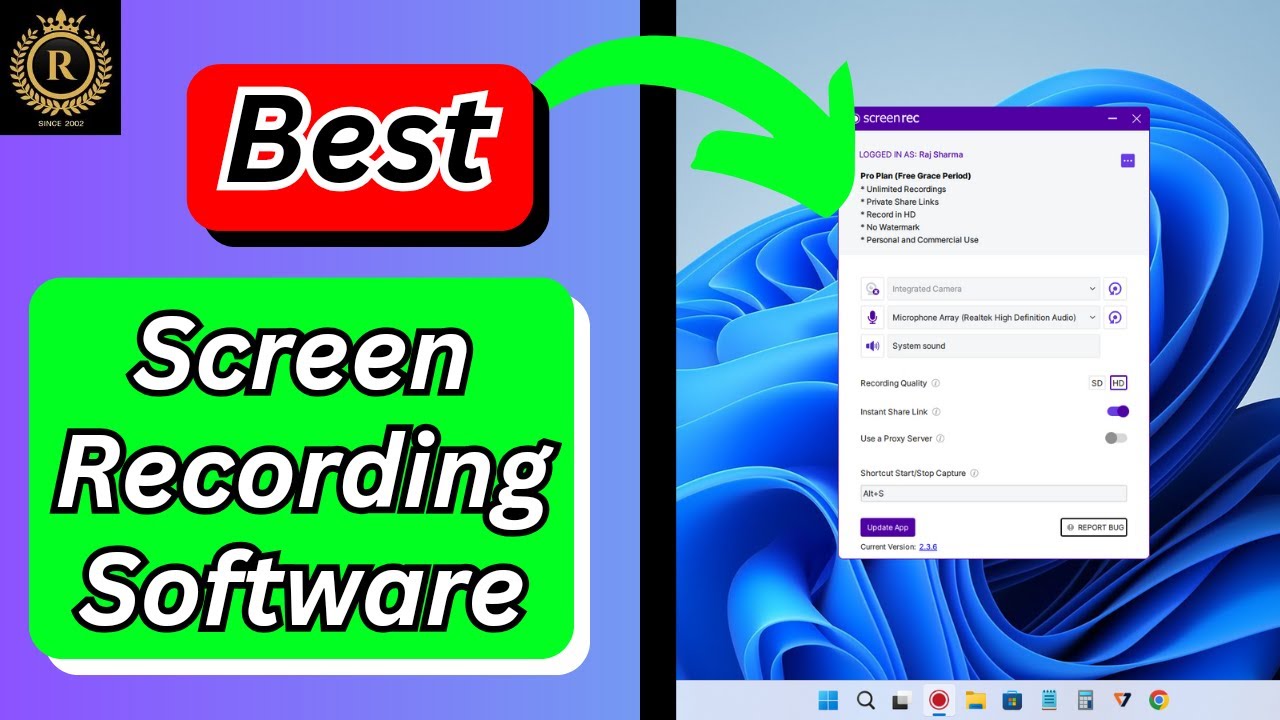 Best Screen Recorder For Pc || Best Screen Recorder For Laptop - YouTube