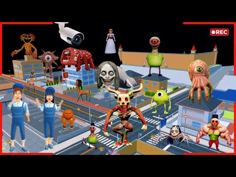 Yuta Mio Panik CCTV Merekam PASUKAN HANTU HAMOOD HABIBI Di Kota Sakura😱 | Sakura School Simulator