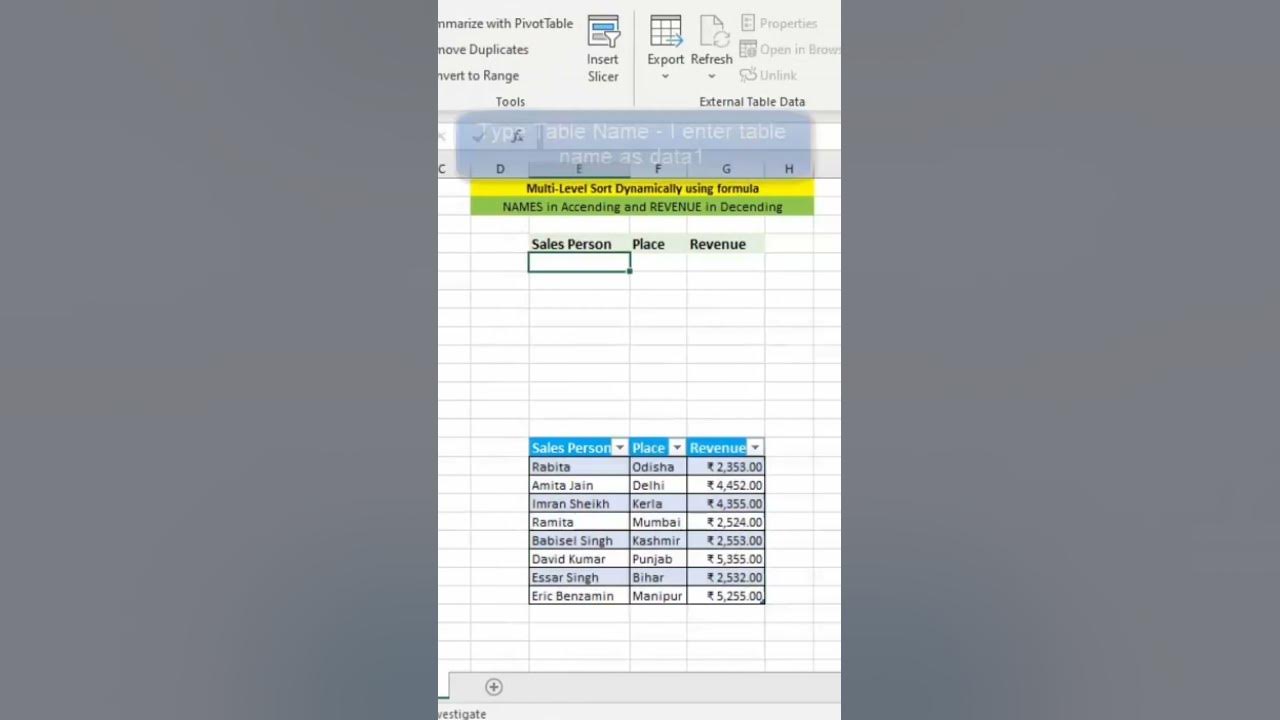 How To Do Multilevel Dynamic Sorting In Excel Youtube