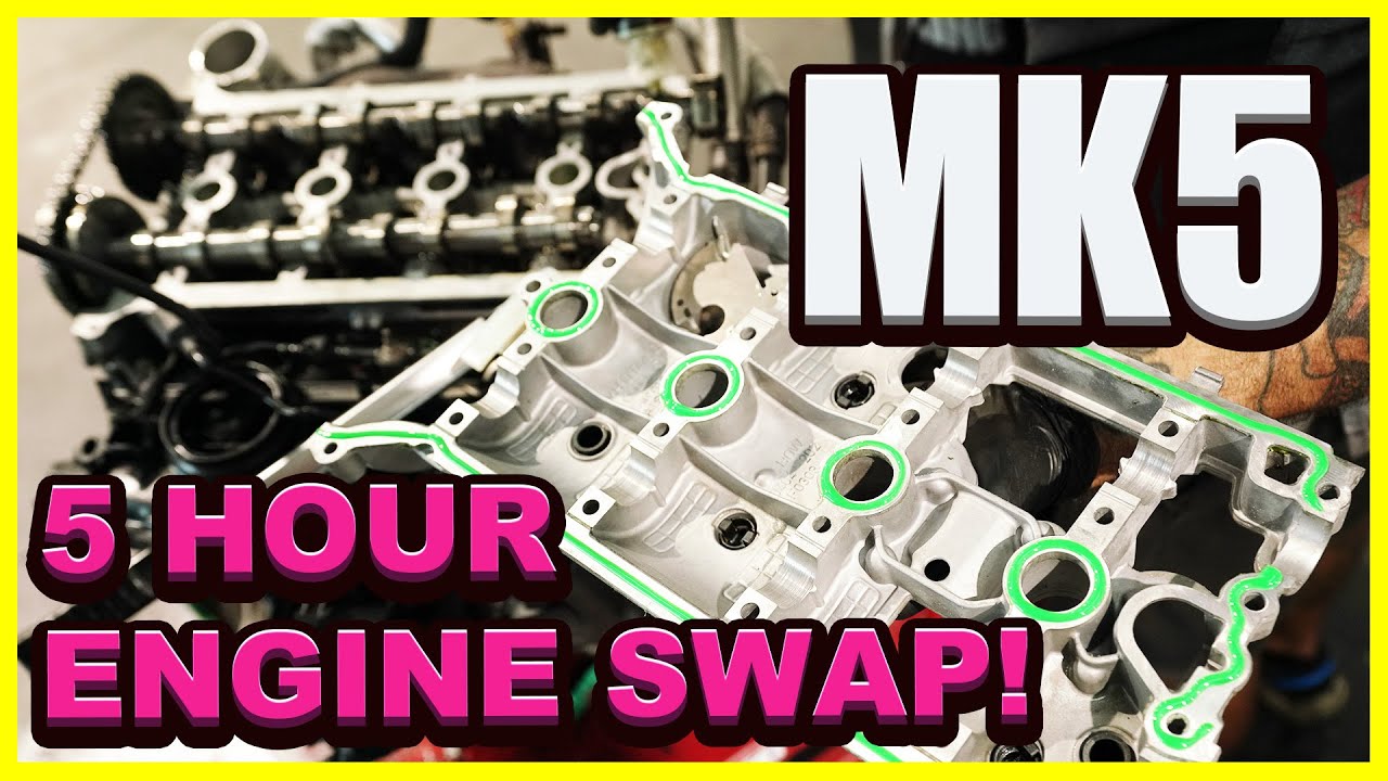 How todo a Engine Swap on 2009 Jetta TSI in 5 hours..4K - YouTube