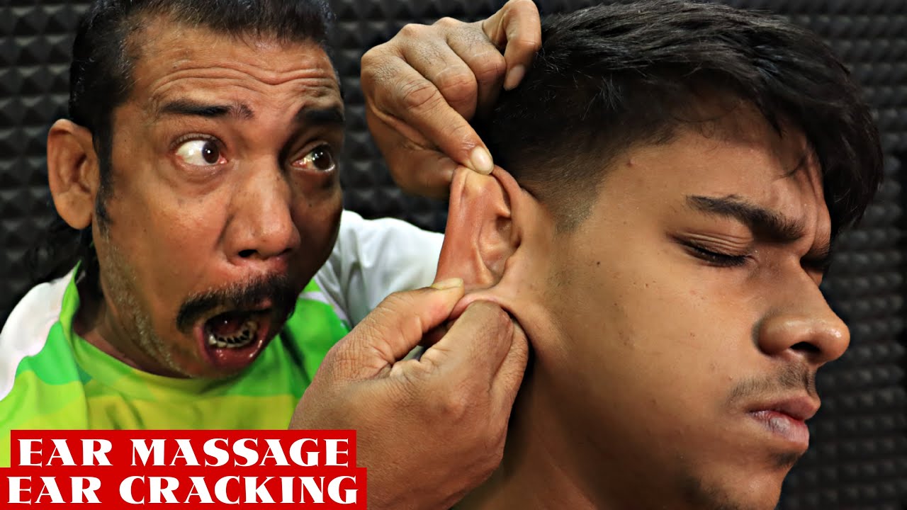 Ear Massage, Ear Cracking & Fingering by Asim Barber | Head Massage ...
