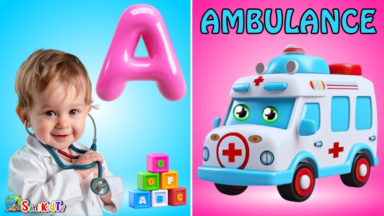ABC Phonics Song, Toddler Learning Video Song, A for Ambulance, Nursery ...