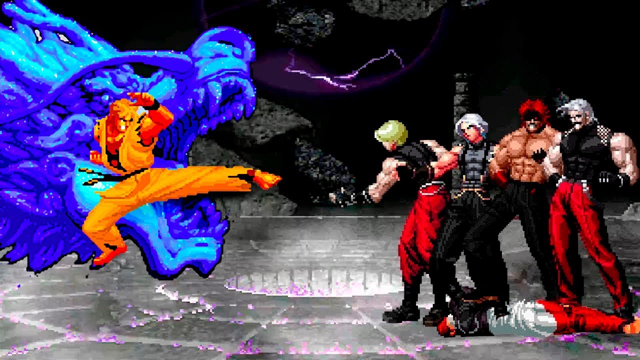 [KOF Mugen] God Ryo vs Rugal & Adel Bernstein Team - YouTube