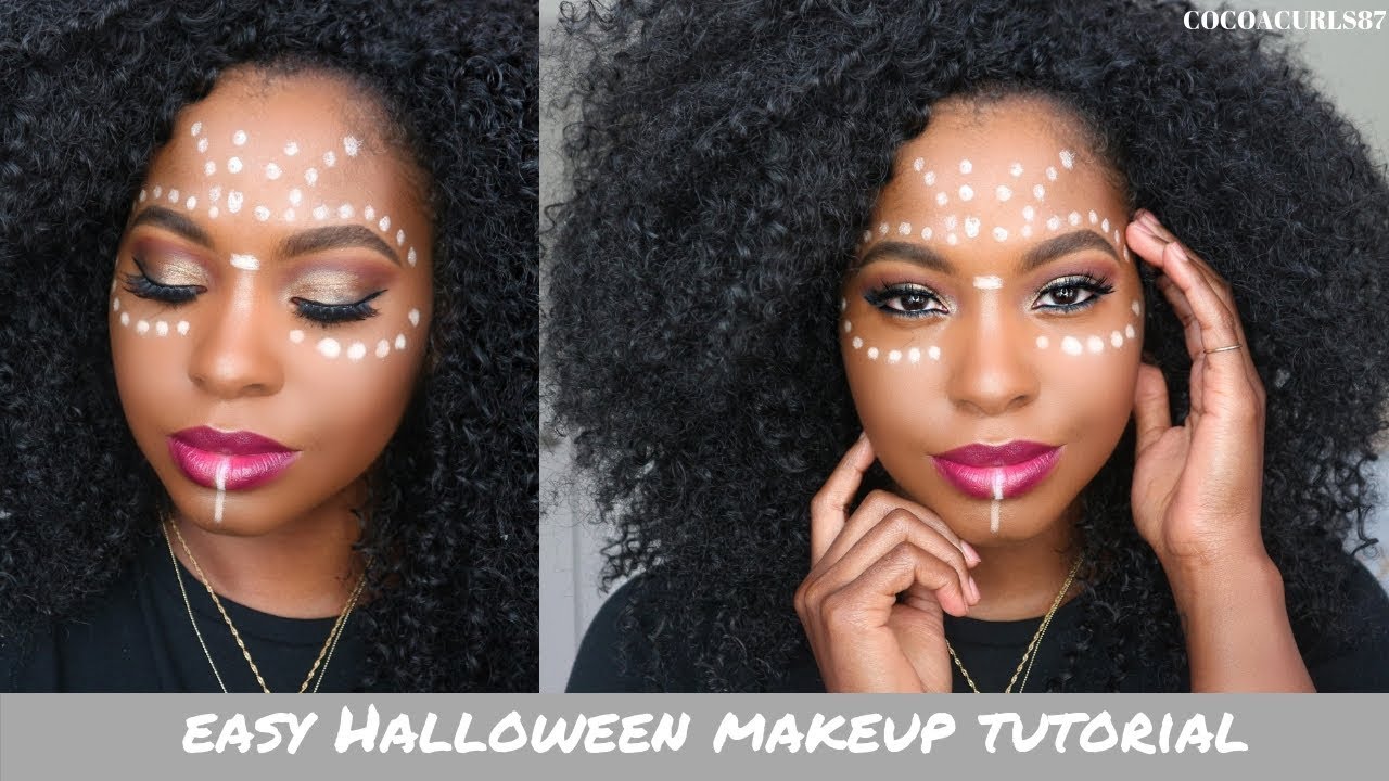EASY WAKANDA INSPIRED HALLOWEEN MAKEUP TUTORIAL - YouTube
