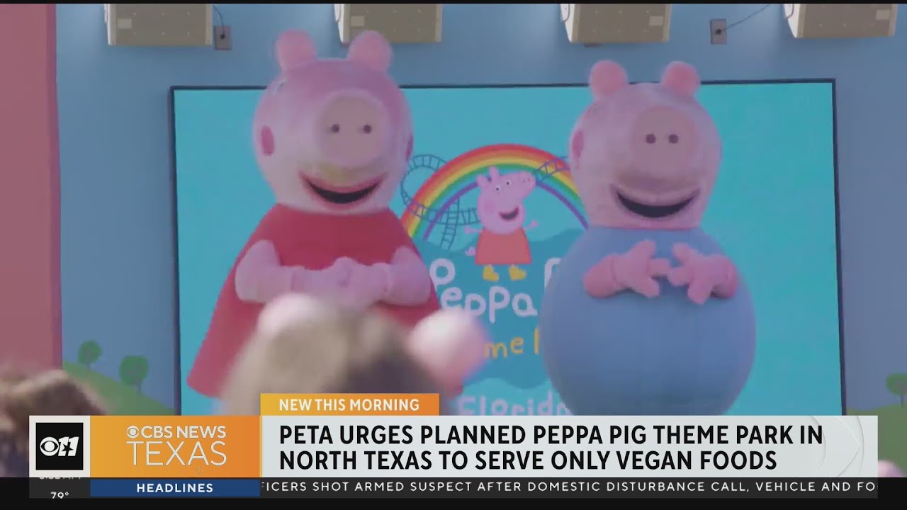 PETA urges Peppa Pig to only serve vegan menu at North Texas theme park ...