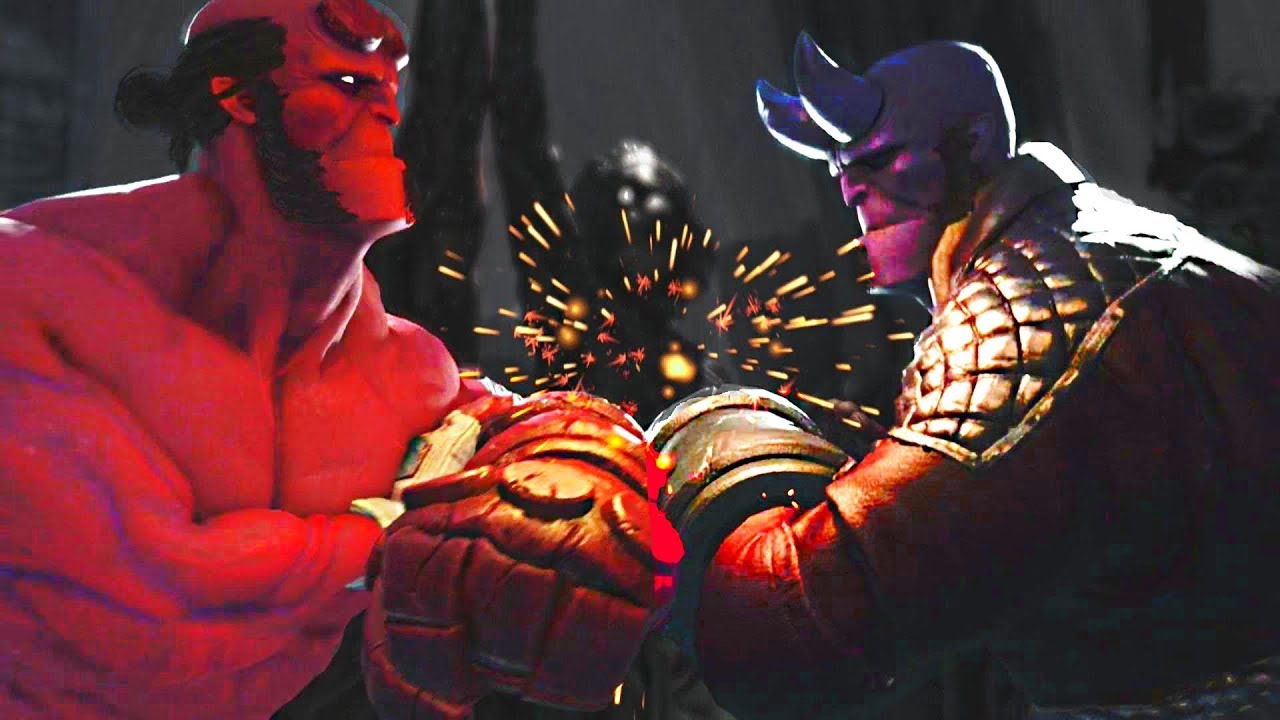 Injustice 2 - Hellboy vs Hellboy All Mirror Intros, Clash Quotes And ...