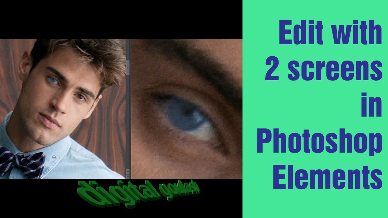 Photoshop Elements Quick Tip - Edit with two screens with one monitor ...