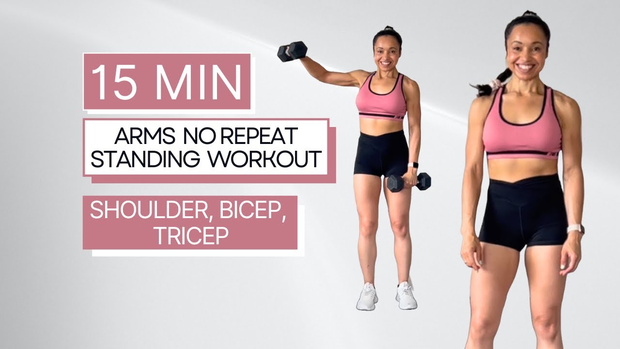 15 Min DUMBBELL ARMS | SHOULDER, BICEP, TRICEP WORKOUT at Home | No ...