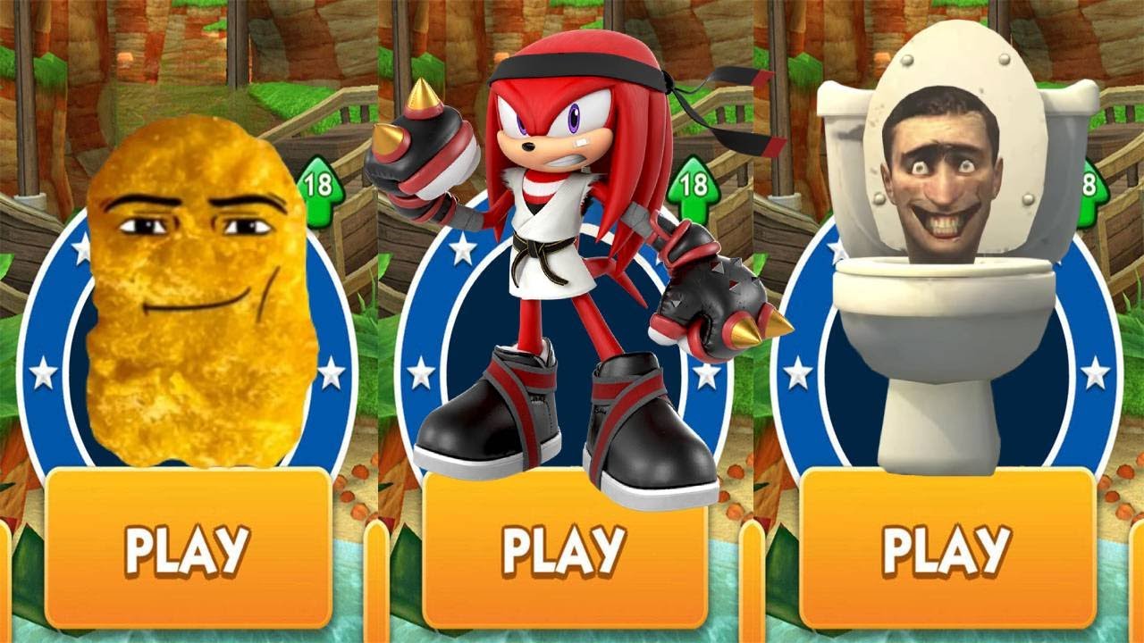 Sonic Dash - Karate Knuckles New Character Unlocked vs Omega Nugget vs ...