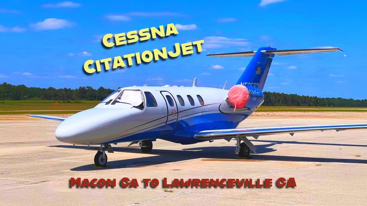 Flying a Cessna CitationJet from Macon to Lawrenceville – Full Cockpit ...