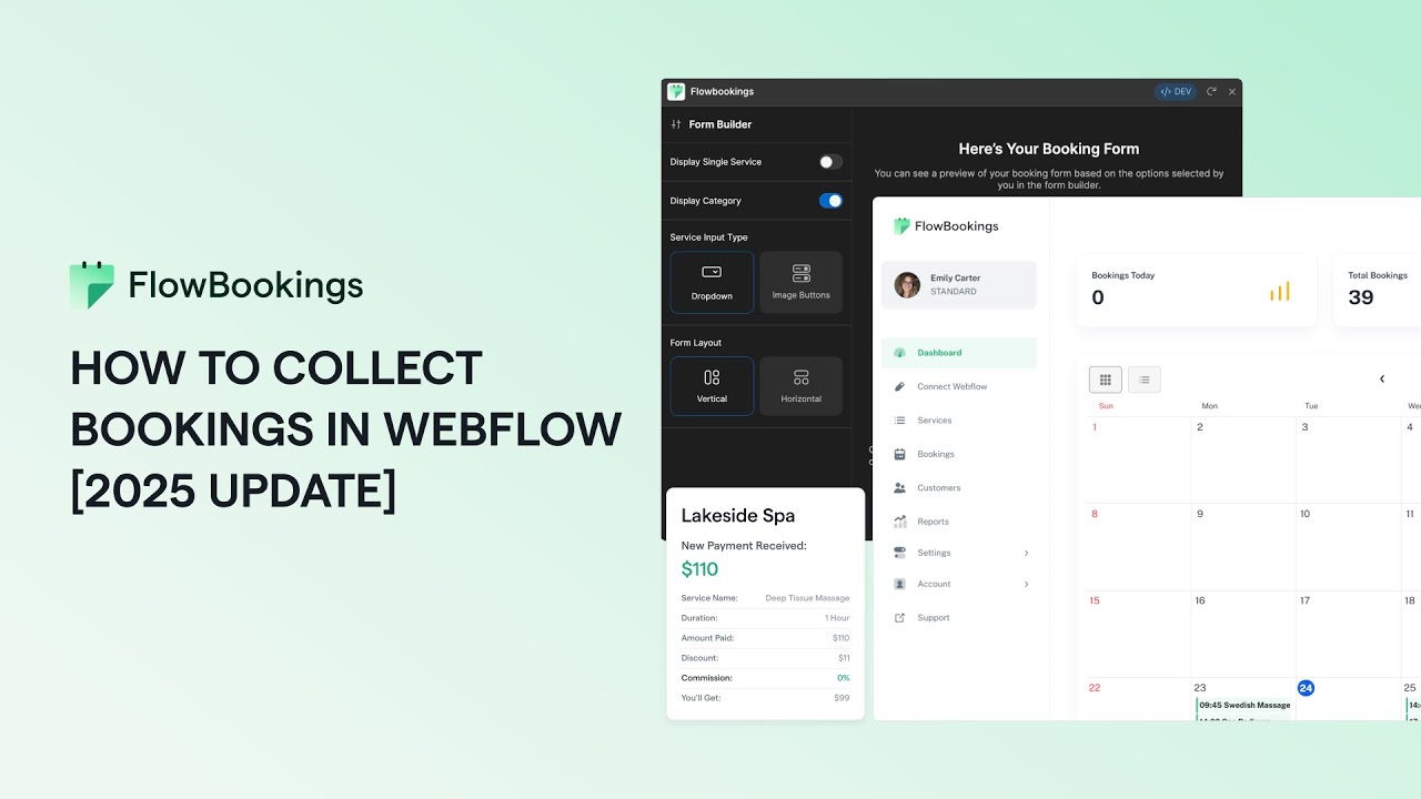 How To Collect Bookings In Webflow With FlowBookings [2025 Update] - YouTube