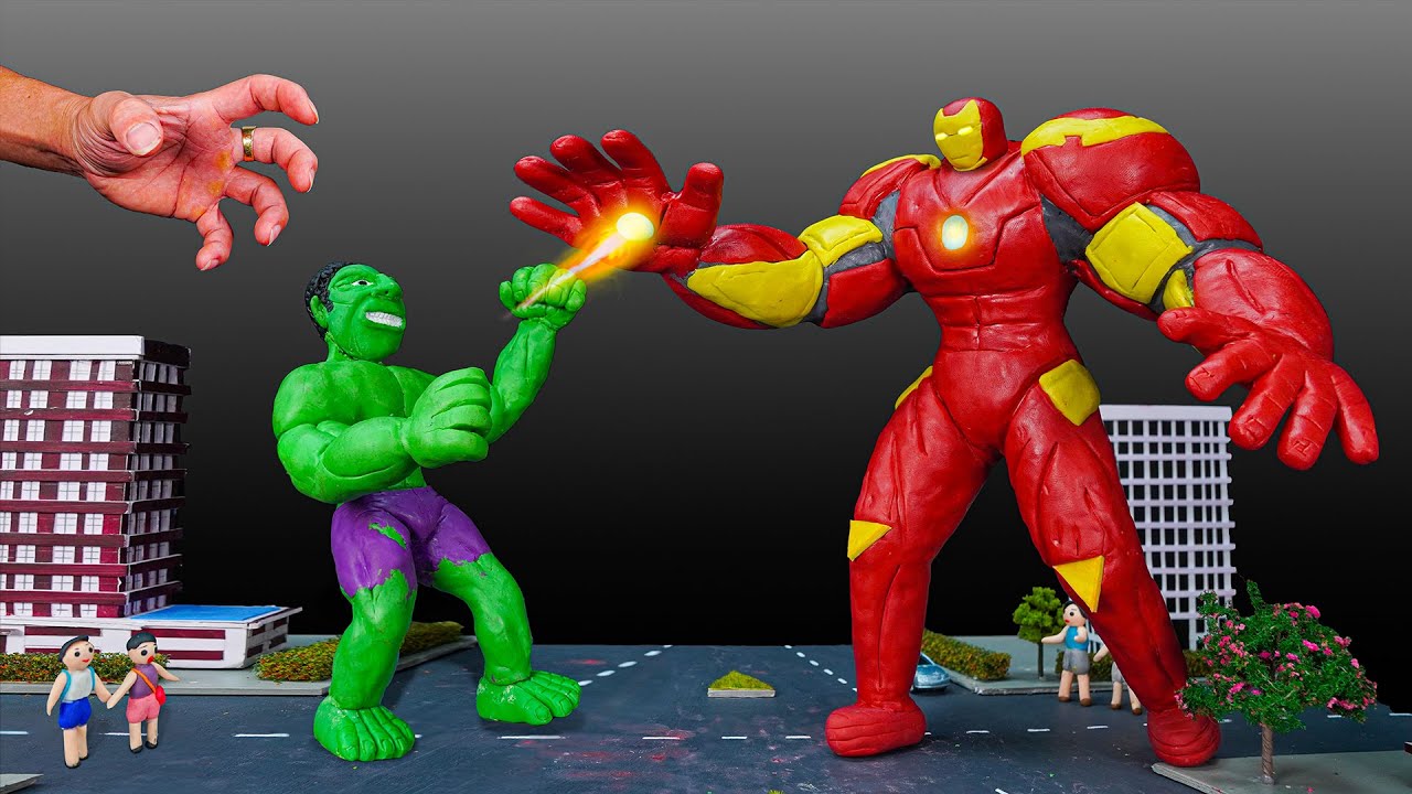 😱 Making GIANT IRON MAN vs HULK in the city - Superhero Avengers with ...