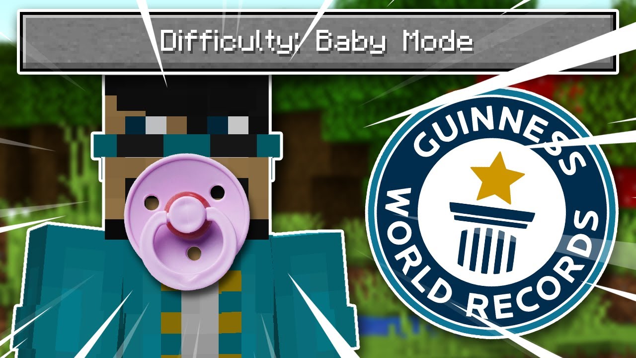 World Record Speed Run In Minecraft Baby Mode - YouTube