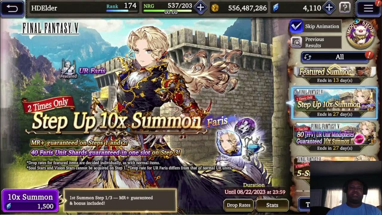 FFBE: War of The Visions Final Fantasy 5 Colab Part 2 Banner Over View for 7/26/23-8/1/23 - YouTube