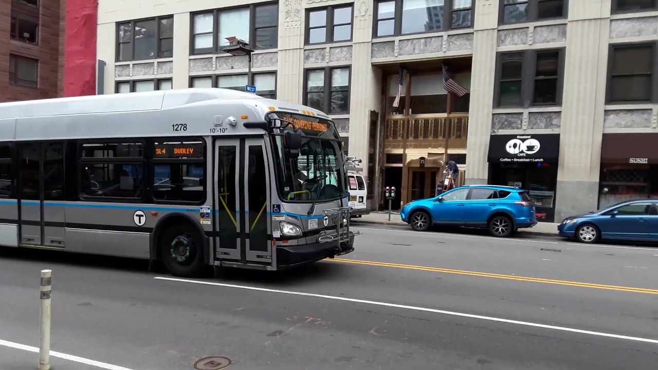 MBTA Silver Line SL4 New Flyer Xcelsior XDE60 1278 at Kneeland Street ...