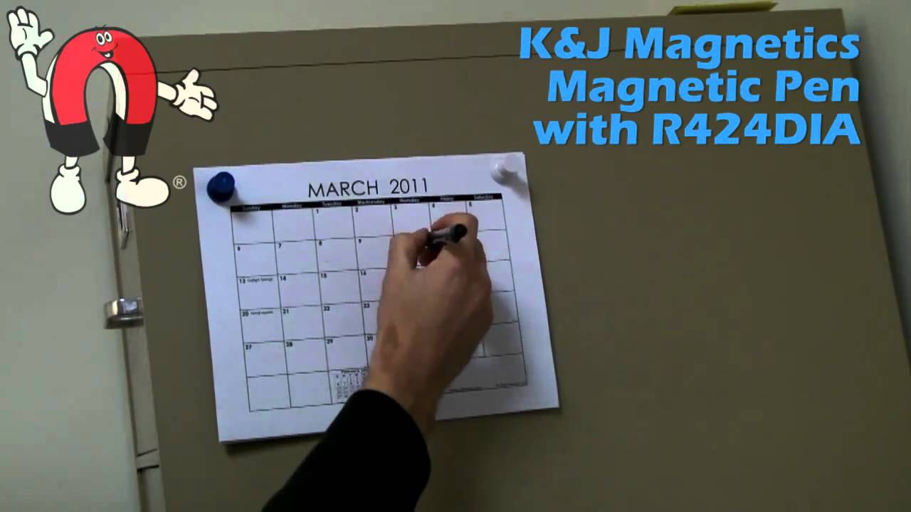 K&J Magnetics - Magnetic Pen with R424DIA - YouTube