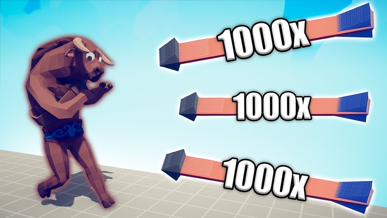 MINOTAUR vs 1000x OVERPOWERED UNITS - TABS | Totally Accurate Battle ...