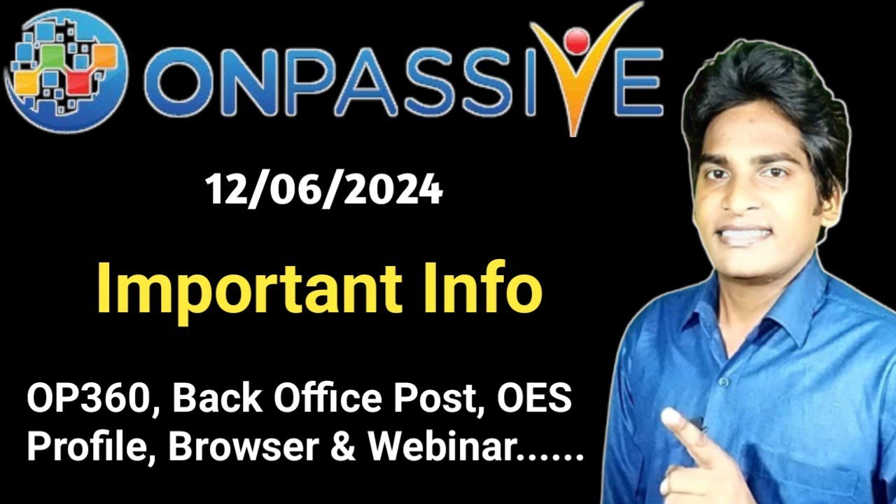 Today's Important Information About OP360, Back Office Post, OES ...